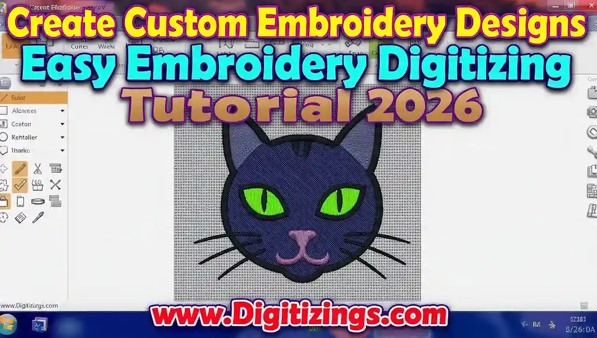 Create Custom Embroidery Designs Easy Embroidery Digitizing Tutorial 2026